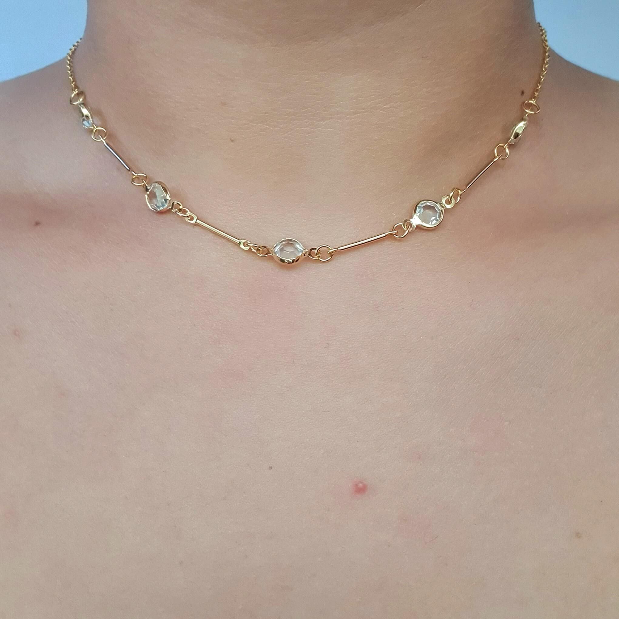 Colar Folheado a Ouro 18K Branco - Chérie Bijoux