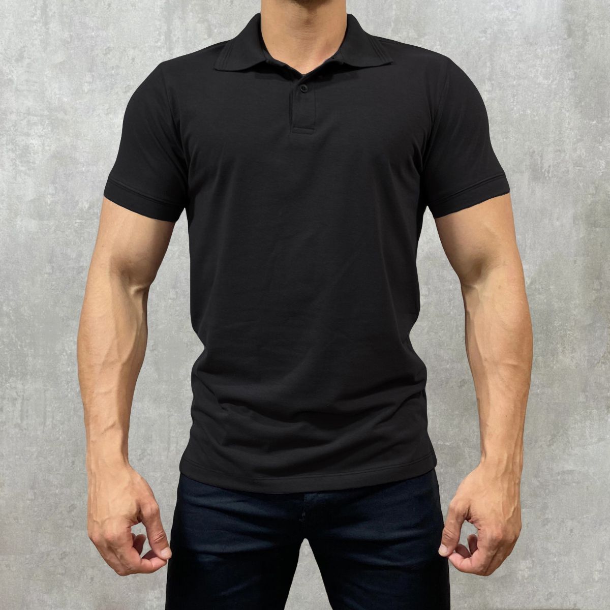 Camisa Polo Preta Slim Fit Malha Cotton Masculina Premium | CHIEREGATO ...