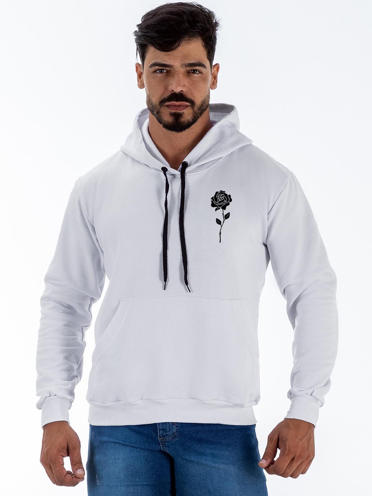 Blusa Moletom Bolso Canguru Com Capuz Rosa Vertical Floral Flowers ...