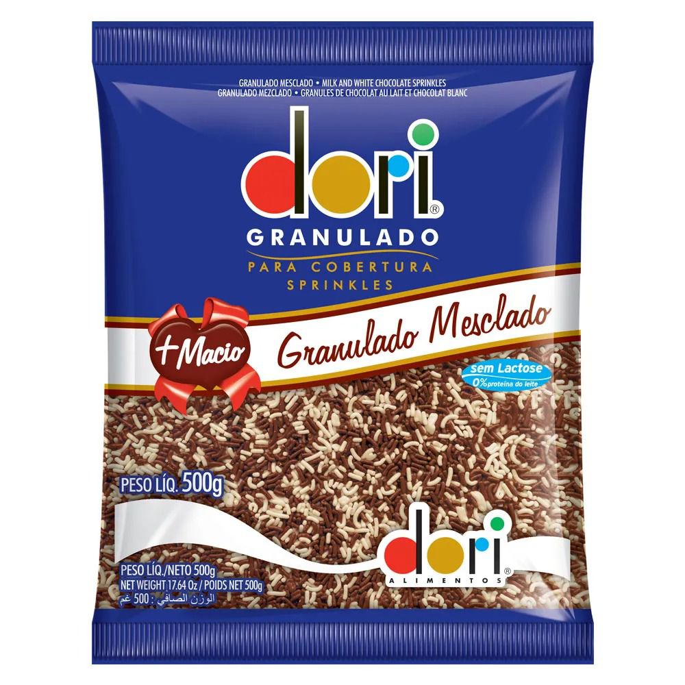 CHOCOLATE GRANULADO MESCLADO 500G DORI | CHOKDOCE