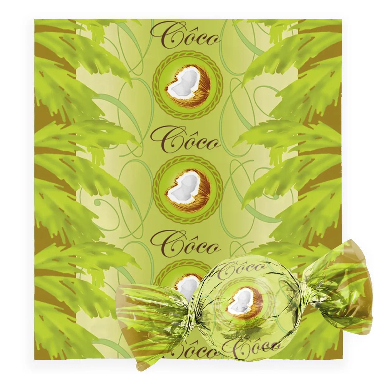 Embalagem Trufa Cromus Coco 14,5x15,5cm - 100 Unidades | CHOKDOCE