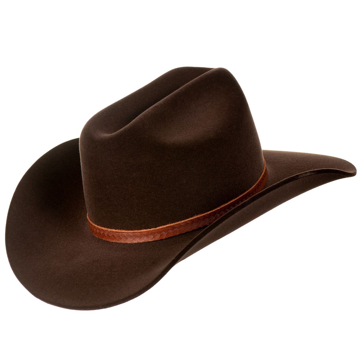 Chapéu Country Montana Preto Aba 10 Aveludado Unissex Bandinha Couro ...