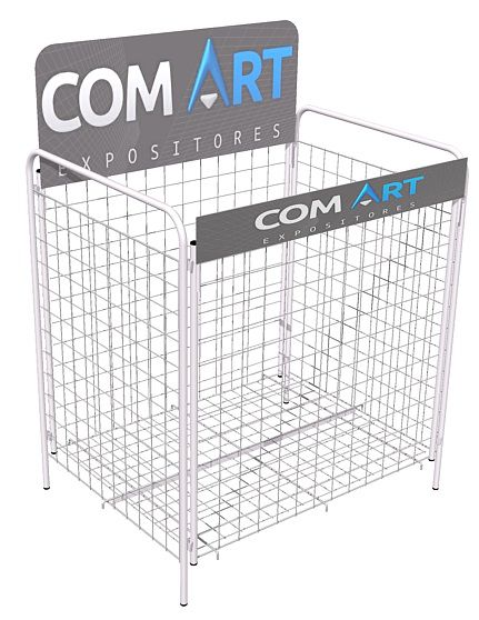 Cesto Expositor Multi Uso | Com Art Expositores - Loja da Fábrica