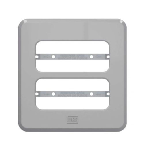 PLACA EMBUITIR MOVEIS E PEDRAS 2 POS 60MM CINZA COMPOSÉ | Comercial Leal