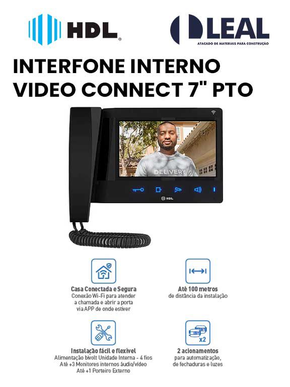 INTERFONE INTERNO VIDEO CONNECT 7 | Comercial Leal