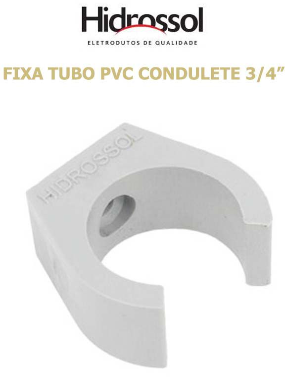 ABRAÇADEIRA FIXA TUBO PVC COND BRANCO 3/4 | Comercial Leal