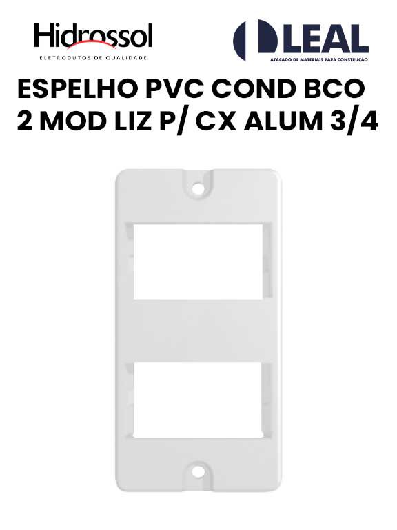 ESPELHO PVC COND BRANCO 2 MOD LIZ PARA CIAXA ALUMÍNIO 3/4 HIDROSSOL ...