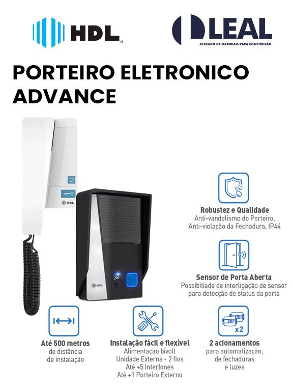 PORTEIRO ELETRONICO ADVANCE | Comercial Leal