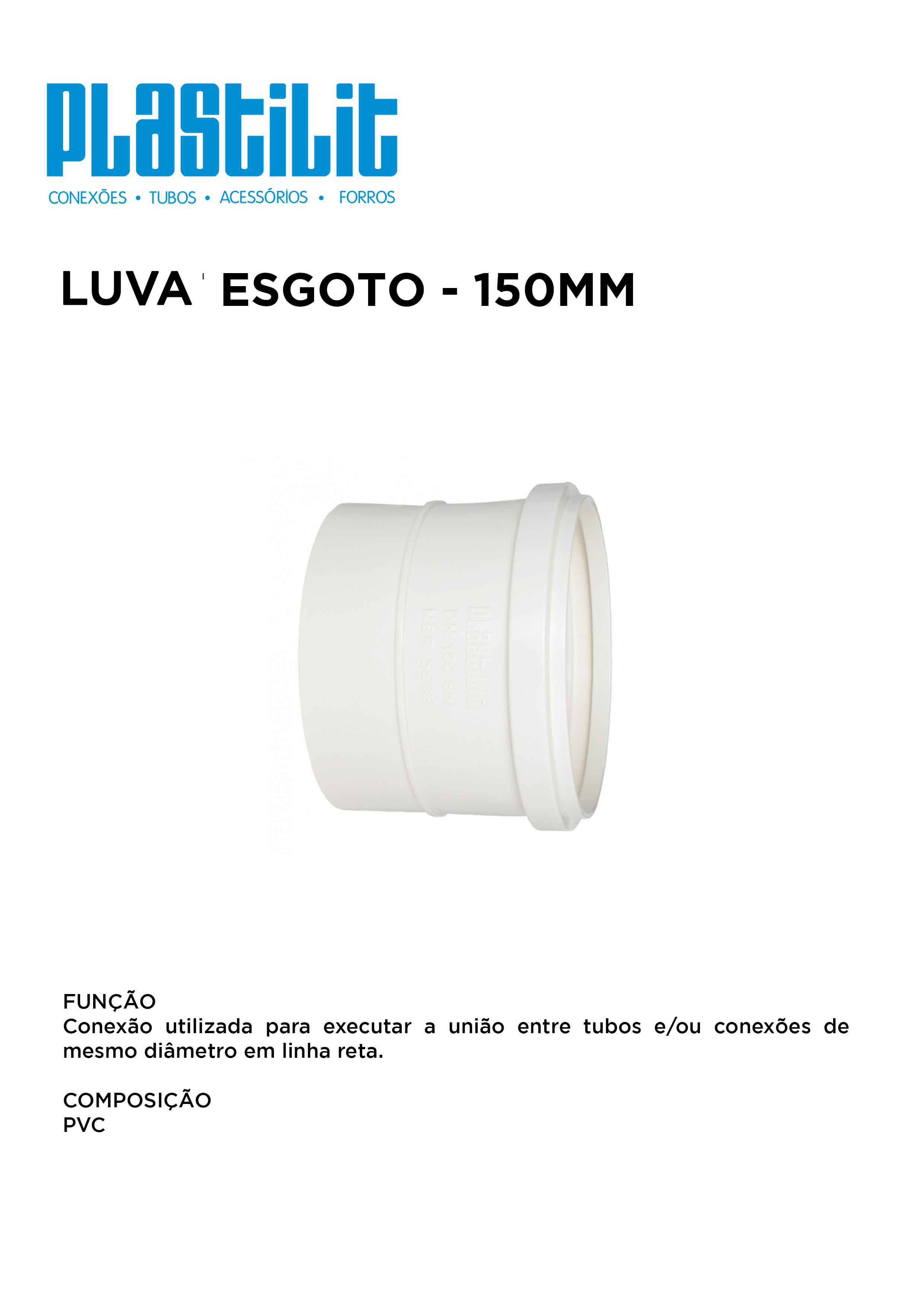 LUVA ESG 150 PLASTILIT | Comercial Leal