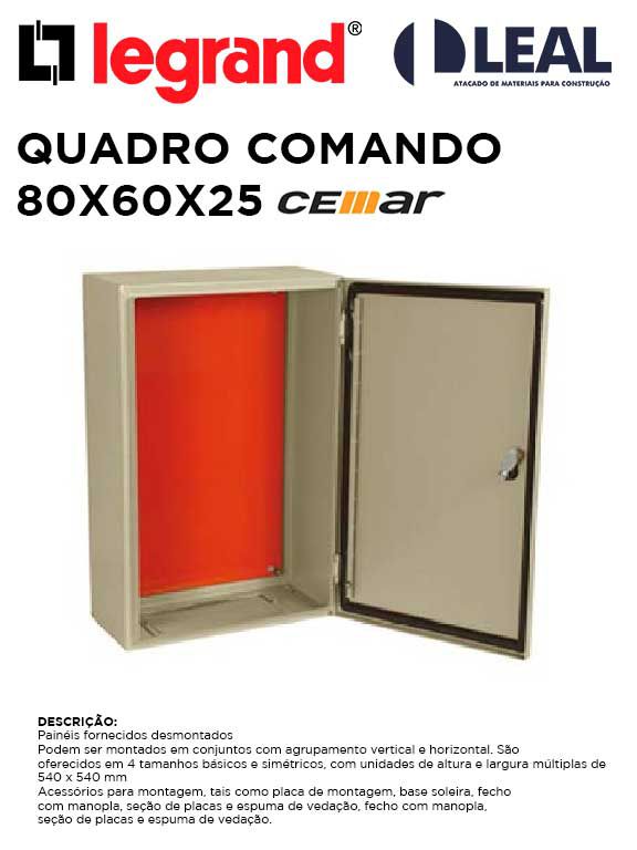Quadro De Comando-800X600X250Mm Com Flange Cemar | Comercial Leal