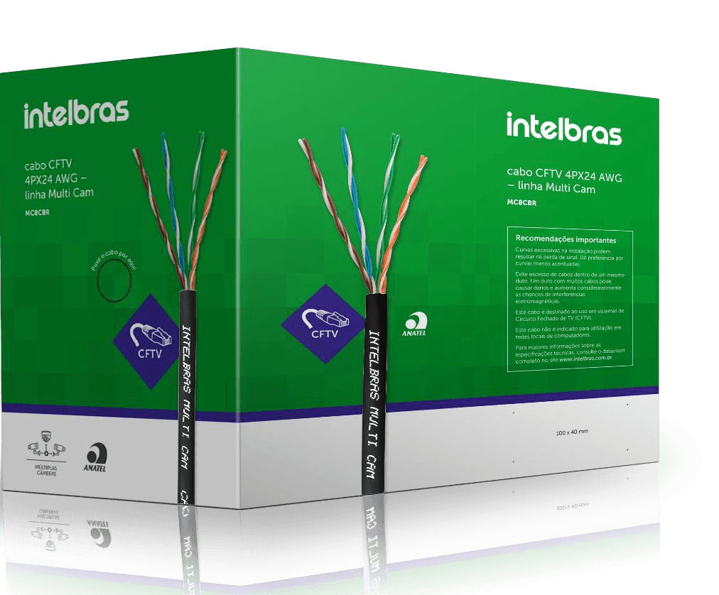 CABO CFTV 4PX24 AWG PTO 300M MULTI MULTI CAM MC8C | Comercial Leal