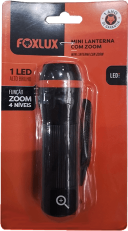 LANTERNA LED C/ ZOOM 3 PILHA AAA FOXLUX | Comercial Leal