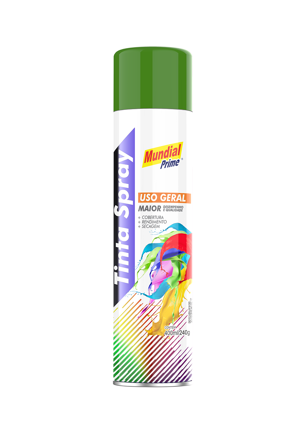 SPRAY USO GERAL VERDE ESCURO 400ML MUNDIAL PRIME | Comercial Leal