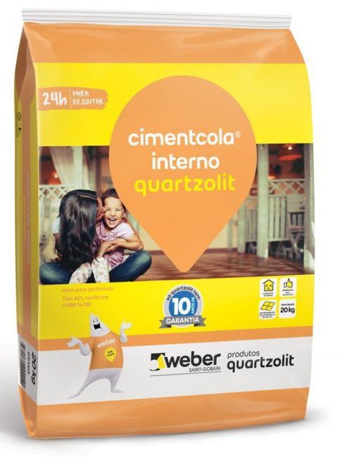 CIMENTO COLA QUARTZOLIT ACI 20KG INTERNA | Comercial Prado