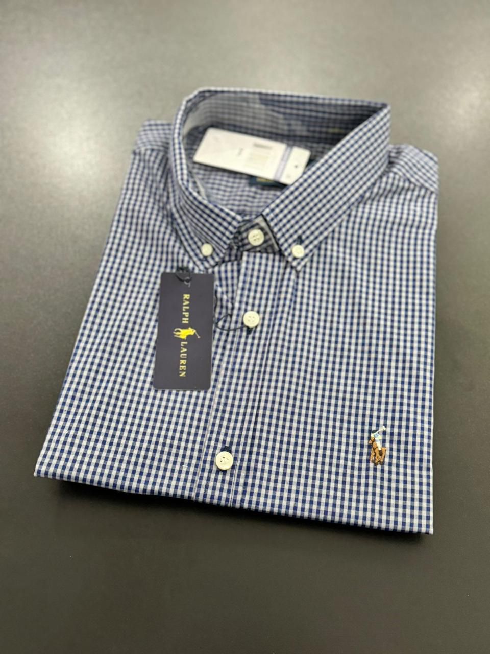 Camisa Social Ralph Azul Xadrez | Conceito 62
