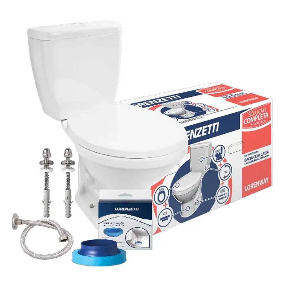 BACIA COMBO WAY 1 COM CAIXA ACOPLADA E ACESSÓRIOS LORENZETTI | Couto ...
