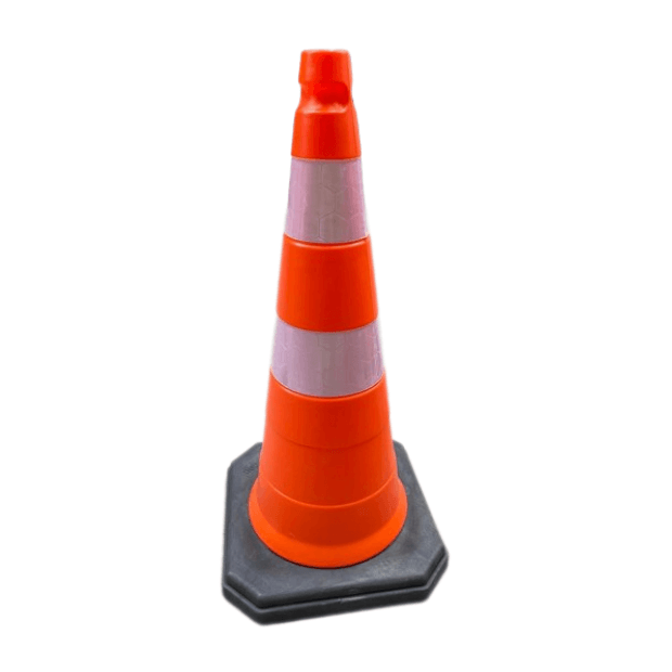 CONE OBRA COM BASE RIGIDA TIPO II 75CM | Data Brasil - EPI's & Treinamentos