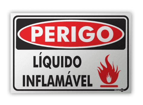 PLACA SINALIZACAO PR5019 PERIGO LIQUIDO INFLAMAVEL | Data Brasil - EPI ...