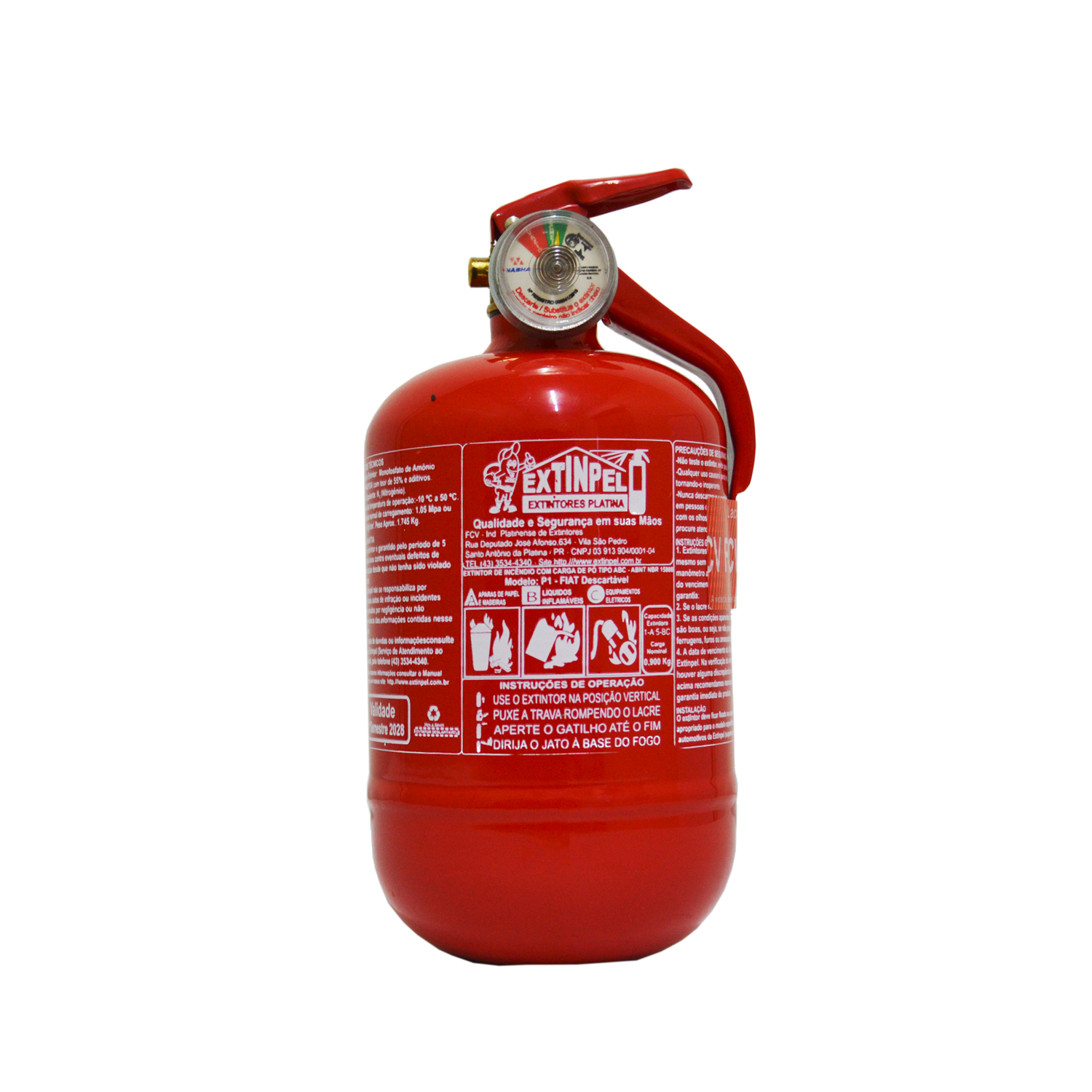 EXTINTOR ABC UNIVERSAL 3POL AUTOMOTIVO 1KG VALIDADE 5 ANOS | Data ...