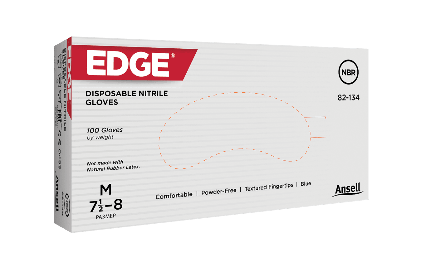 LUVA NITRILICA EDGE 82-134 CAIXA C/ 100UNID AZUL CA42653 | Data Brasil ...