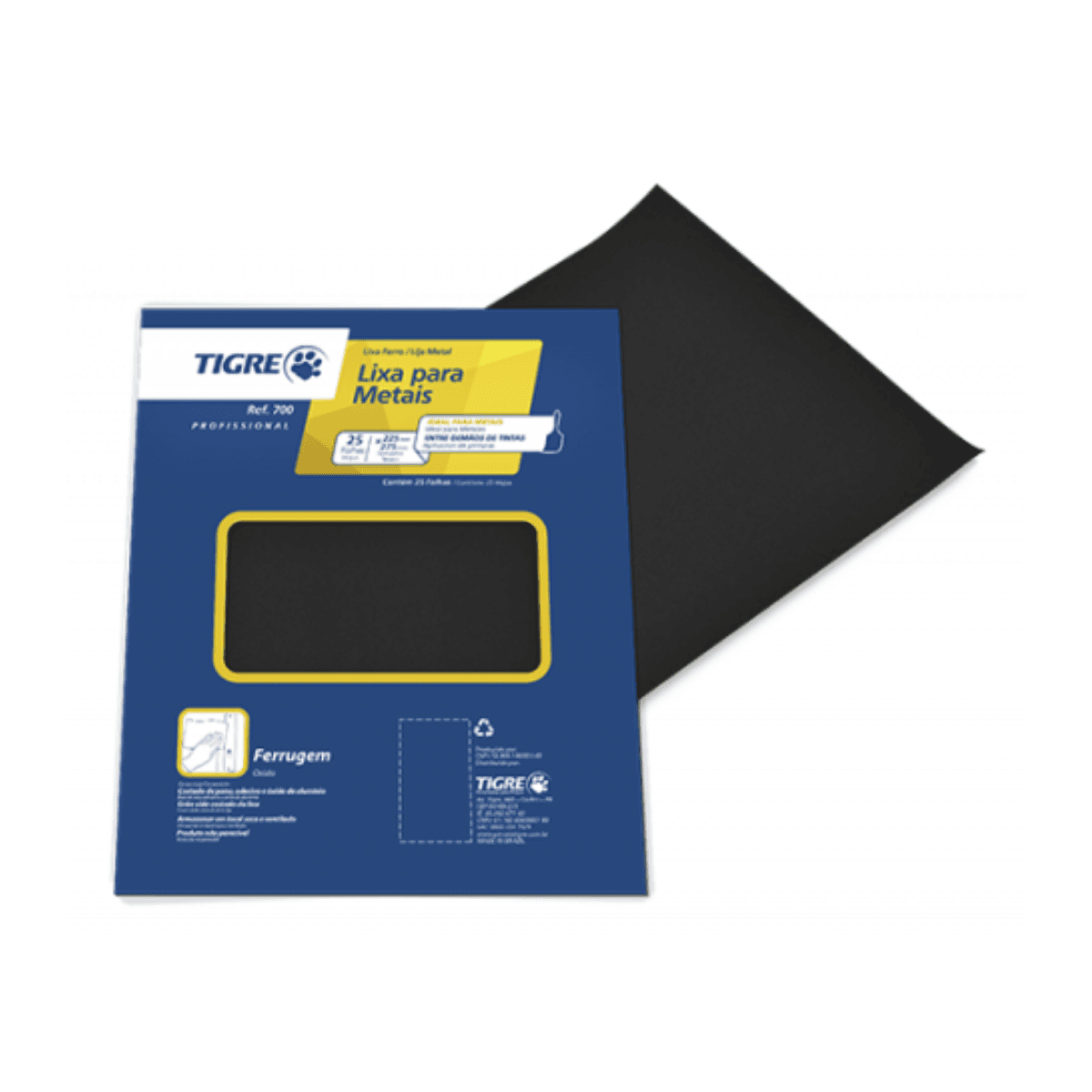 Kit Com 25 Lixa Ferro Tigre Ref.700 Grão P120 | Degraus Materiais de ...