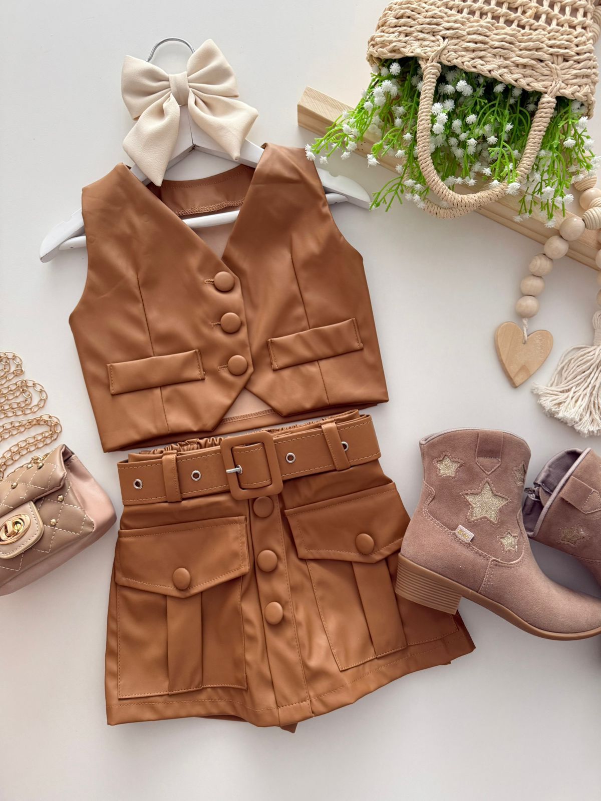 Conjunto Maria Laura Caramelo | Dondokinha Kids