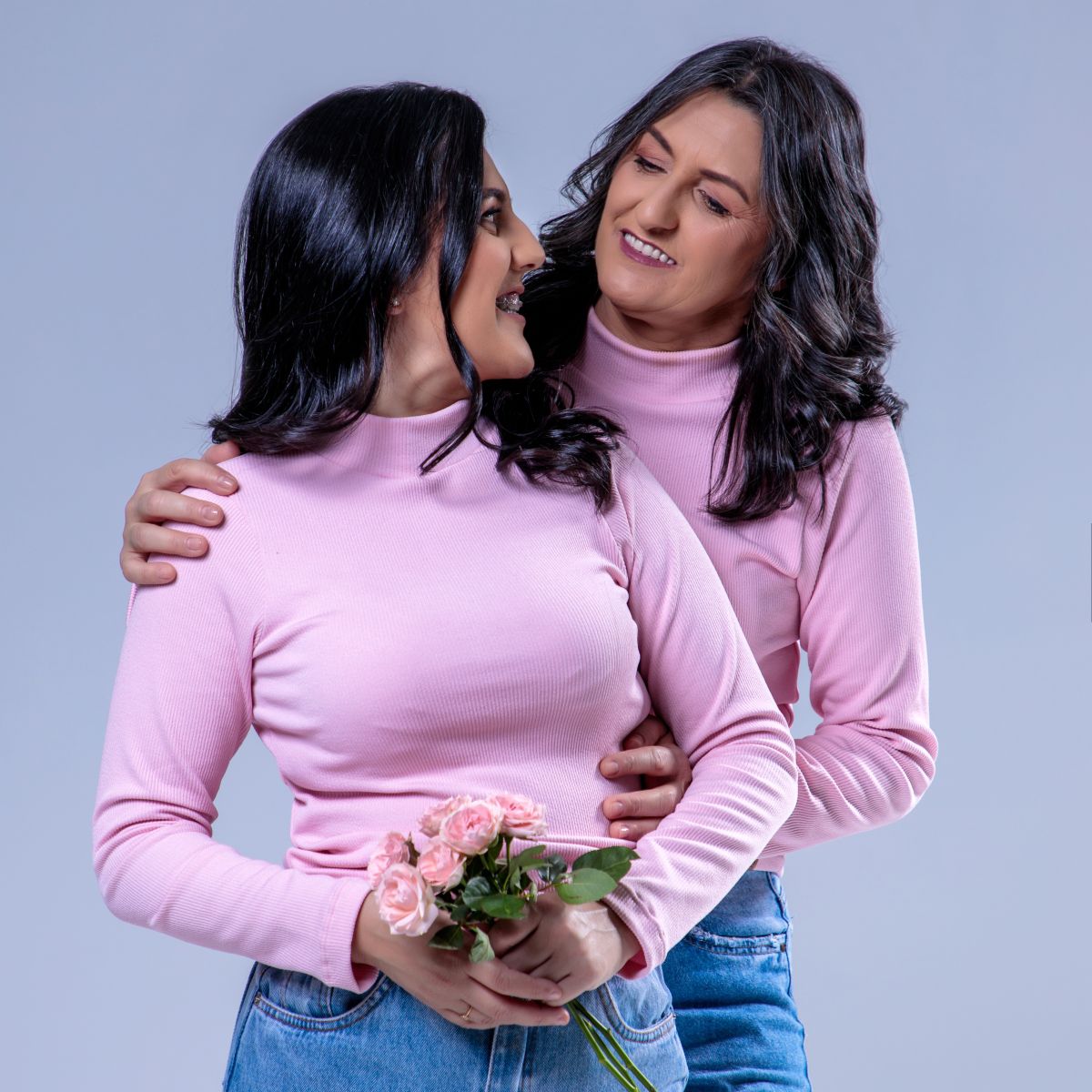 BLUSA CANELADA PELUCIADA GOLA ALTA MANGA LONGA | DONNA DOLCE