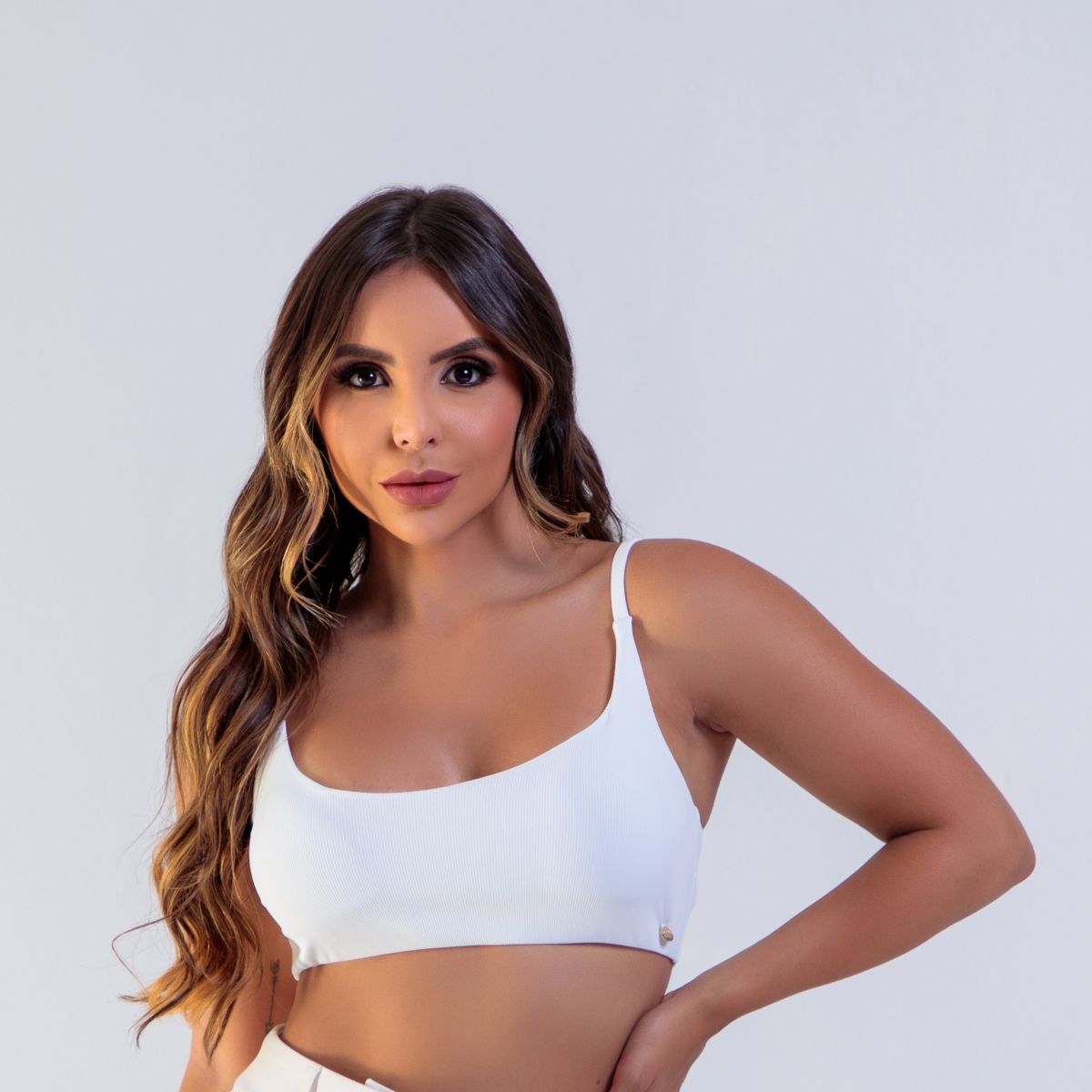 TOP CONFORT COM BOJO REMOVÍVEL COR BRANCO | DONNA DOLCE