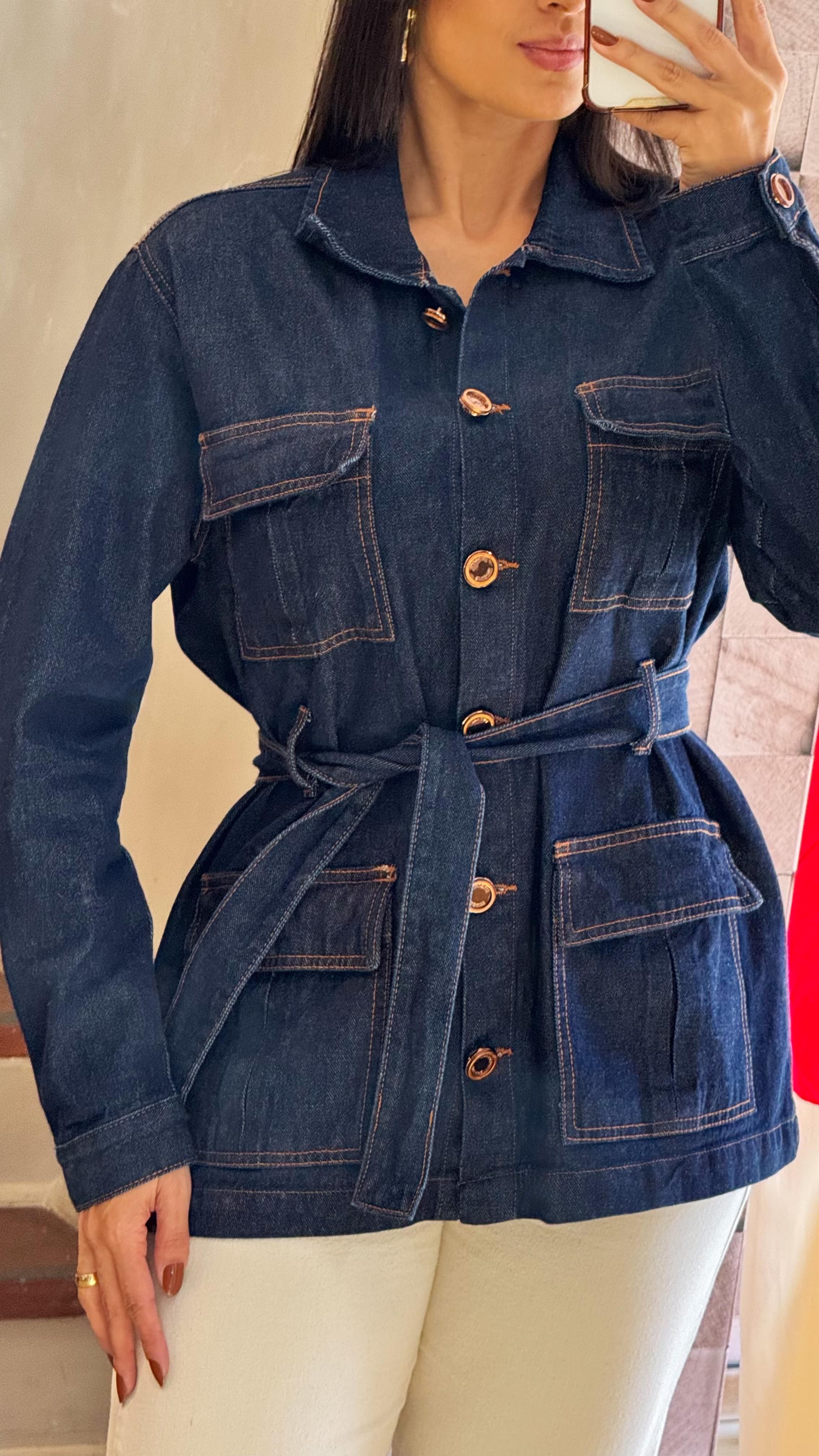 PARKA JEANS GOLA REMOVÍVEL- AZUL | DUQUESA STORE