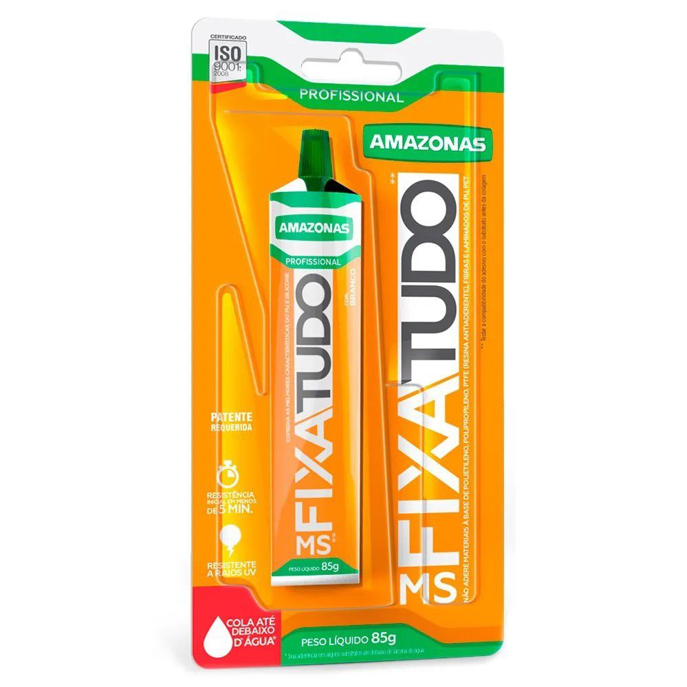 SILICONE FIXA TUDO BRANCO BISNAGA 85G | Eletro Light