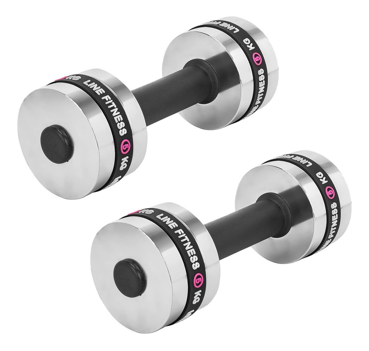 Par Halteres Cromados 5KG | Equipamentos Line Fitness
