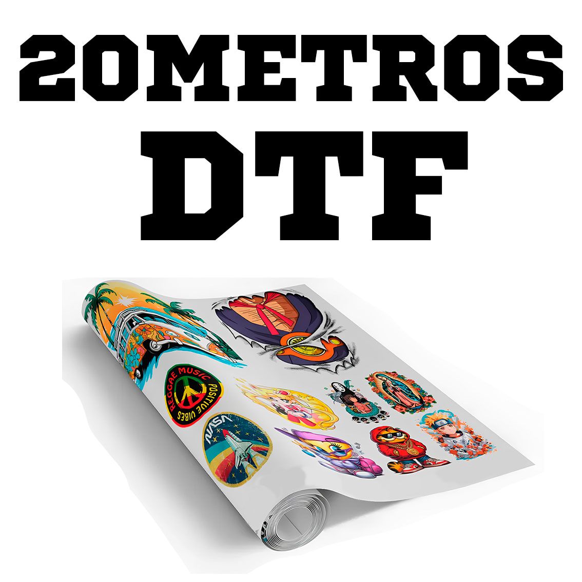 20 Metros Estampa Folha Dtf 100x55 | ESTAMPARIA NET