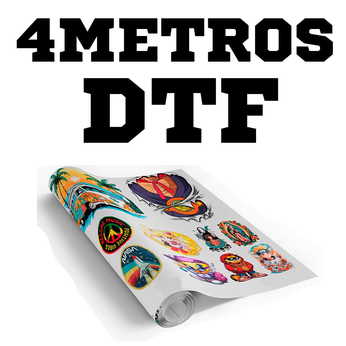 4 Metros Estampa Folha Dtf 100x55 | ESTAMPARIA NET