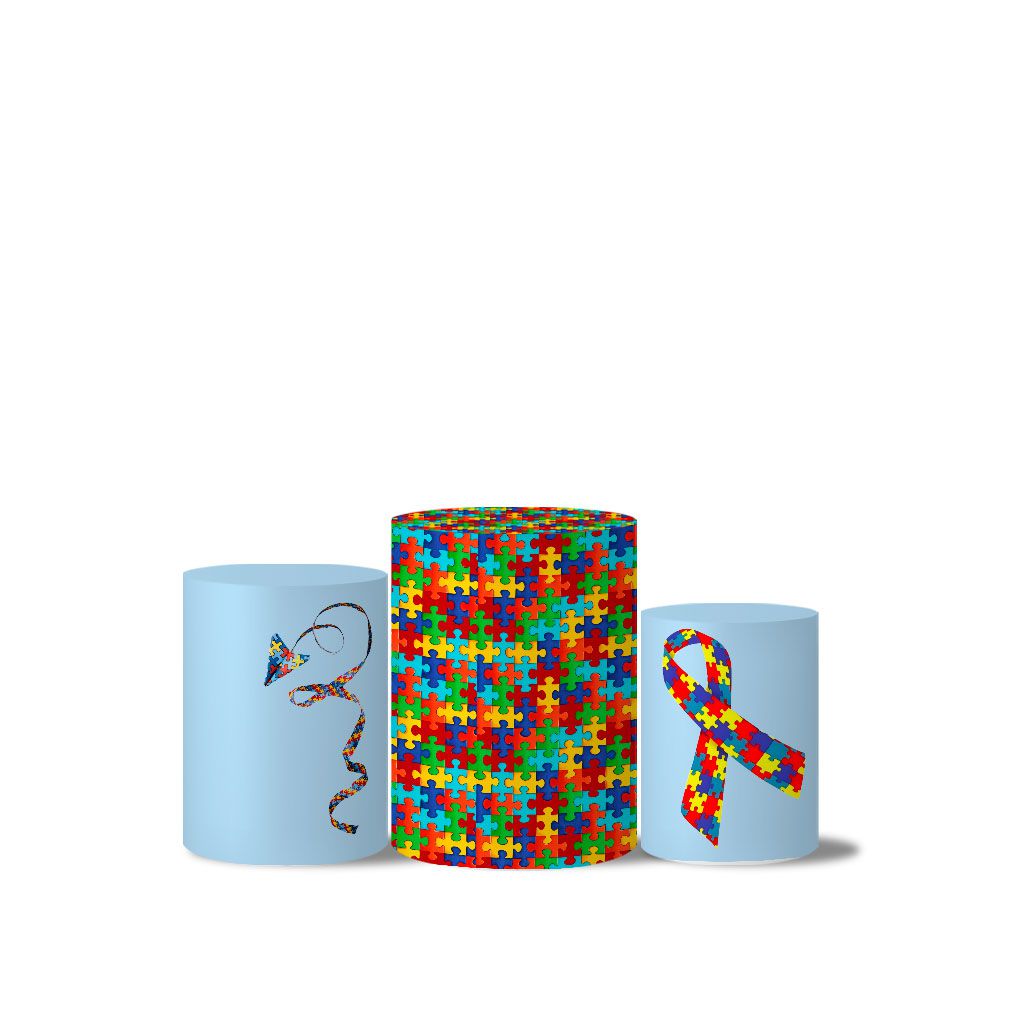 Trio Capas Cilindro Tema Autismo | ESTAMPARIA NET