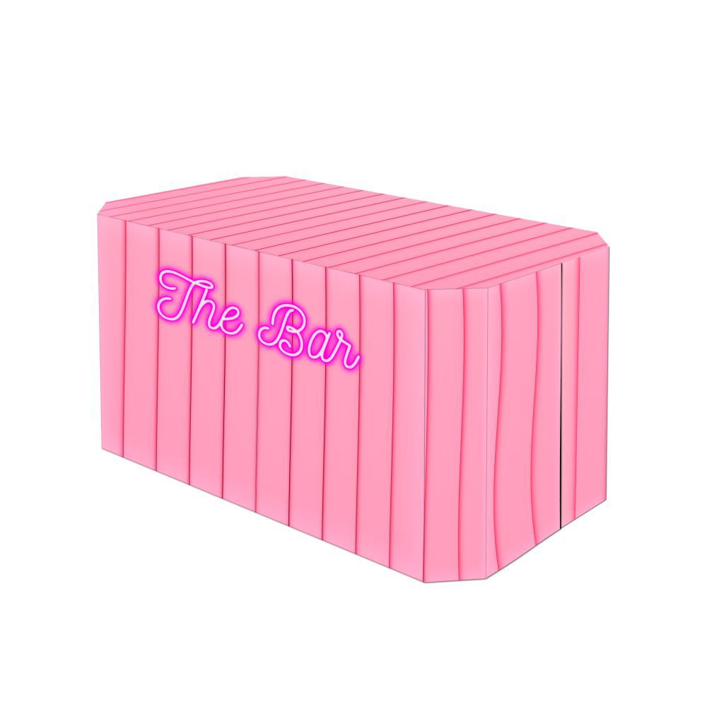 Capa de Mesa Tema Bar Pink | ESTAMPARIA NET