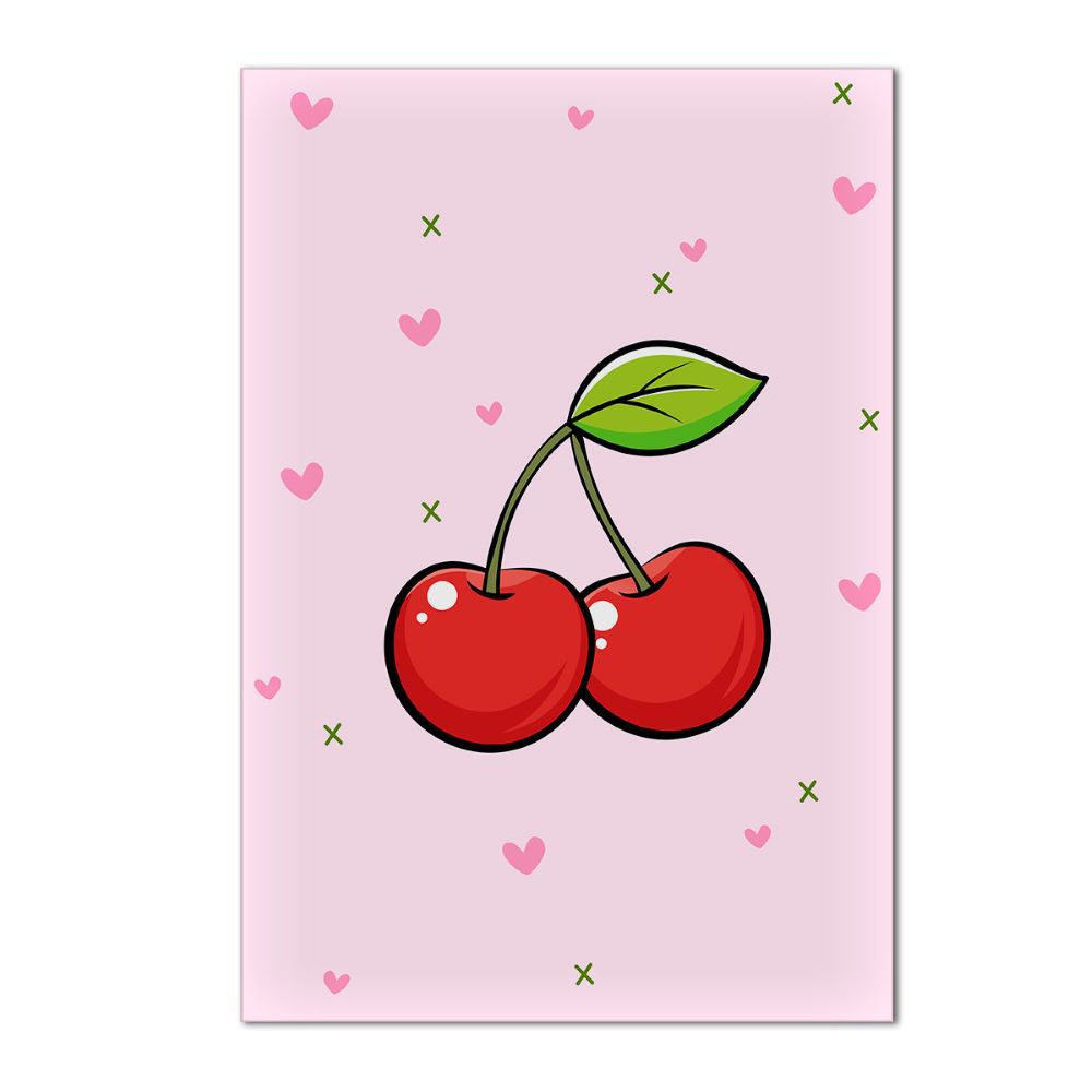 Painel Festa Retangular Tema Cereja | ESTAMPARIA NET