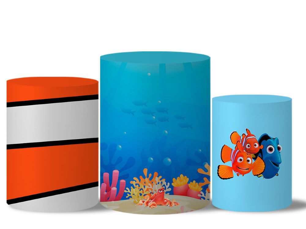 Trio Capas Cilindro Tema Nemo | ESTAMPARIA NET