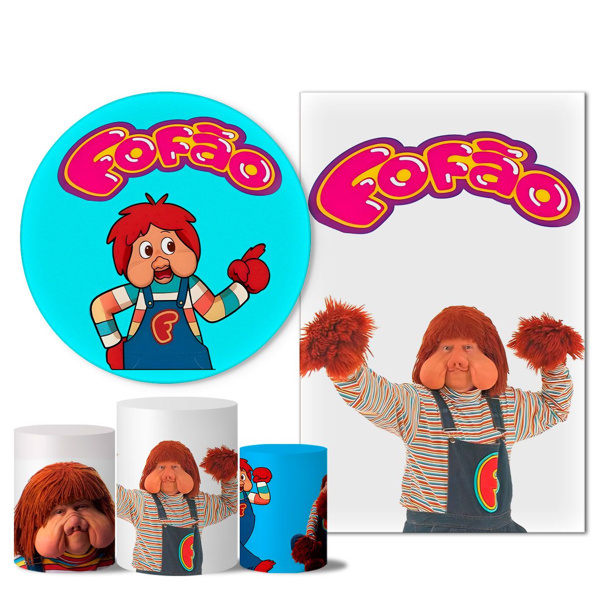 Trio Capas + Painéis Casado Tema Fofão 2 | ESTAMPARIA NET