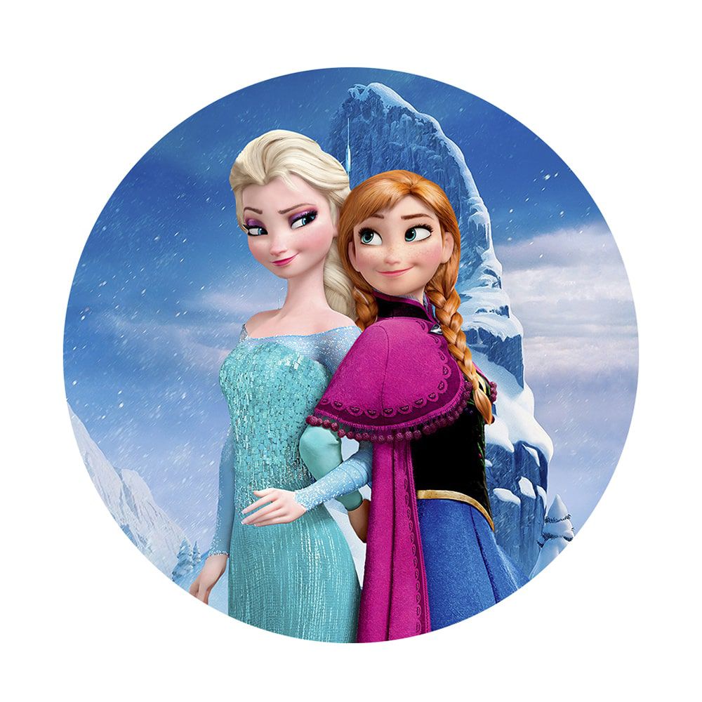 Painel Redondo Tema Frozen Novo | ESTAMPARIA NET