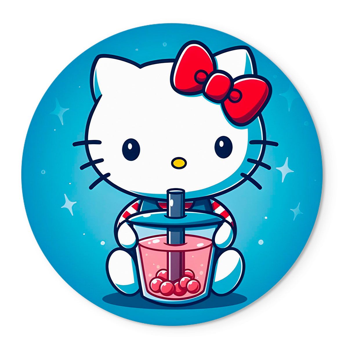 Painel Redondo Tema Hello Kitty 3 | ESTAMPARIA NET