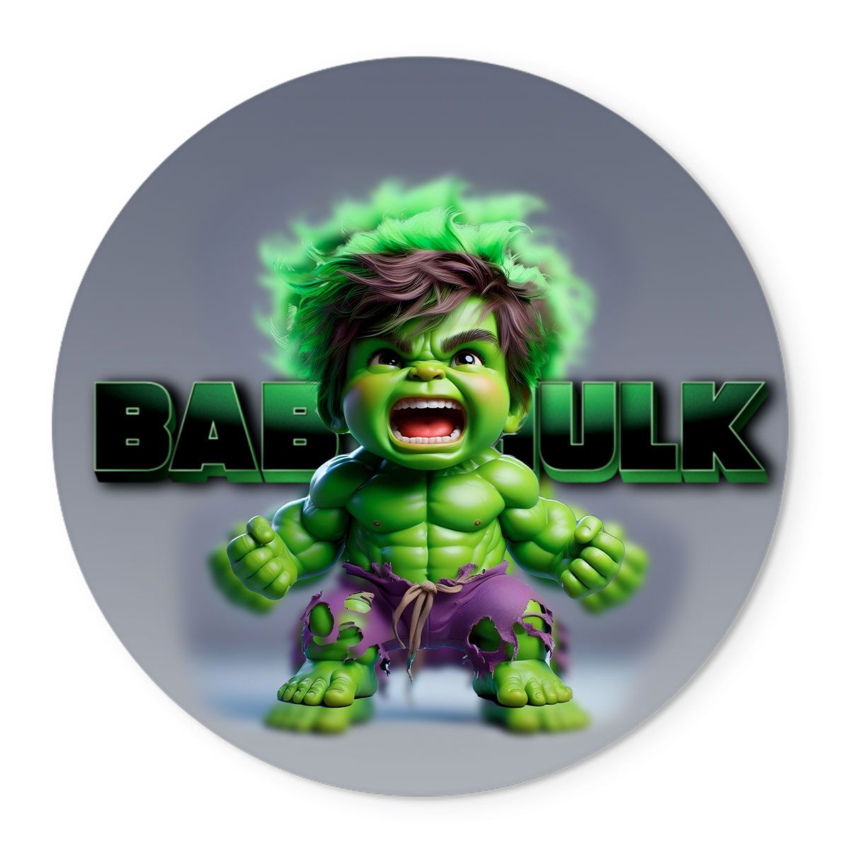 Painel Redondo Tema Hulk Baby Veste Fácil C/ Elástico | ESTAMPARIA NET
