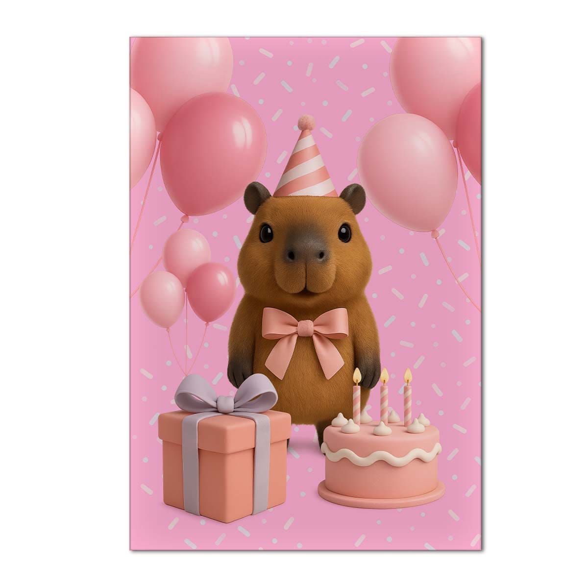 Painel Retangular Capivara Aniversário | ESTAMPARIA NET