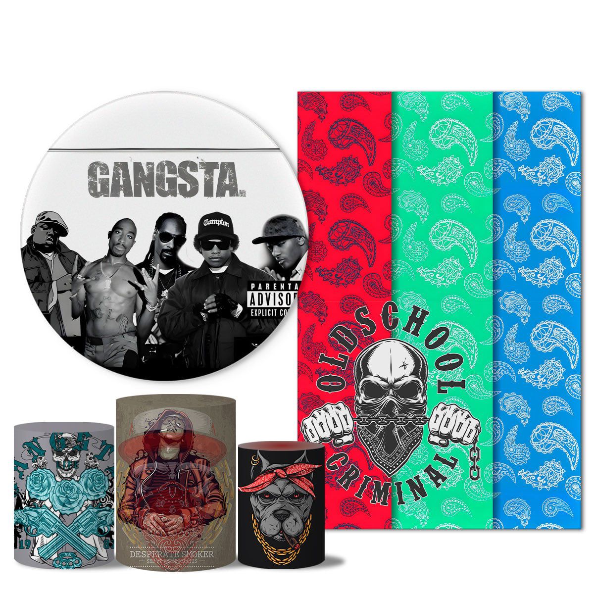Trio Capas + Painéis Casado Veste Fácil Gangsta | ESTAMPARIA NET