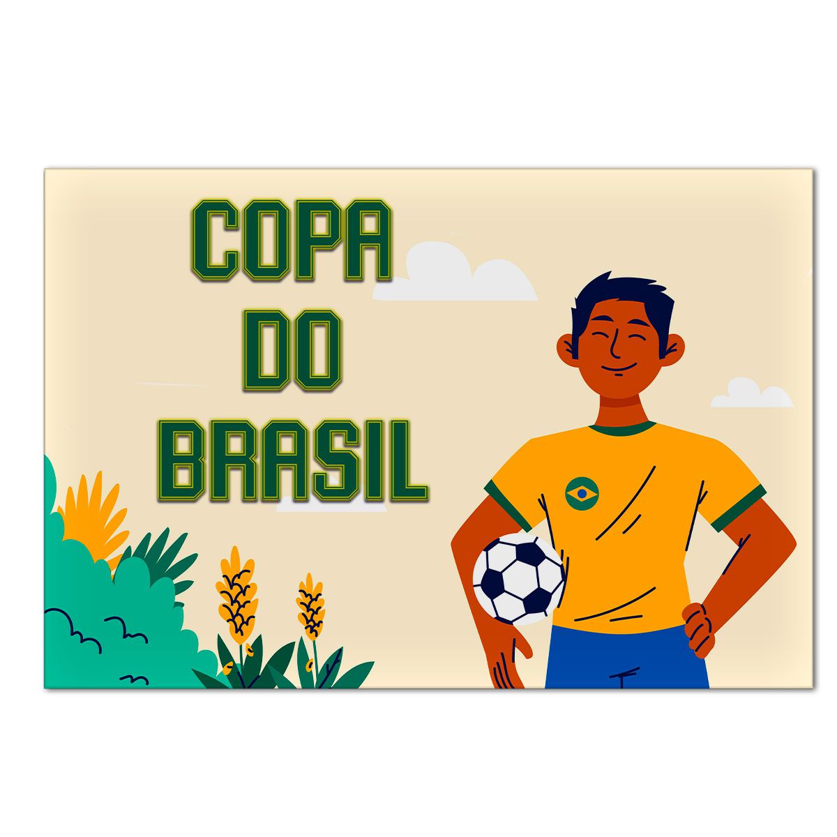 Painel Retangular Horizontal 2,20x1,50 Tema Brasil 4 | ESTAMPARIA NET