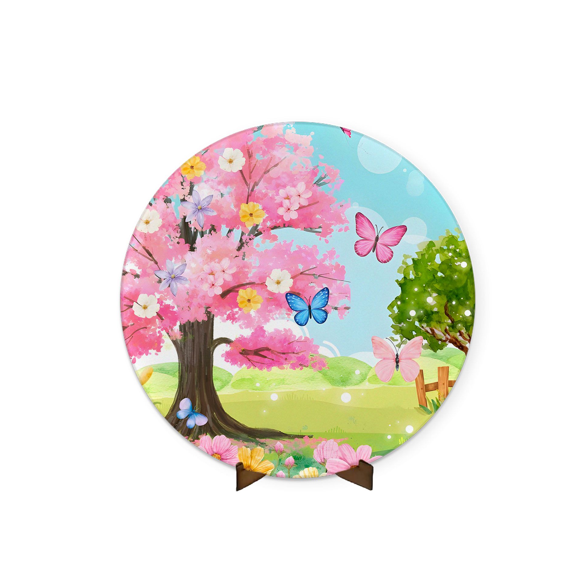 Painel Redondo 50x50 Veste Fácil C/ Elástico Tema Jardim Encantado 9 ...