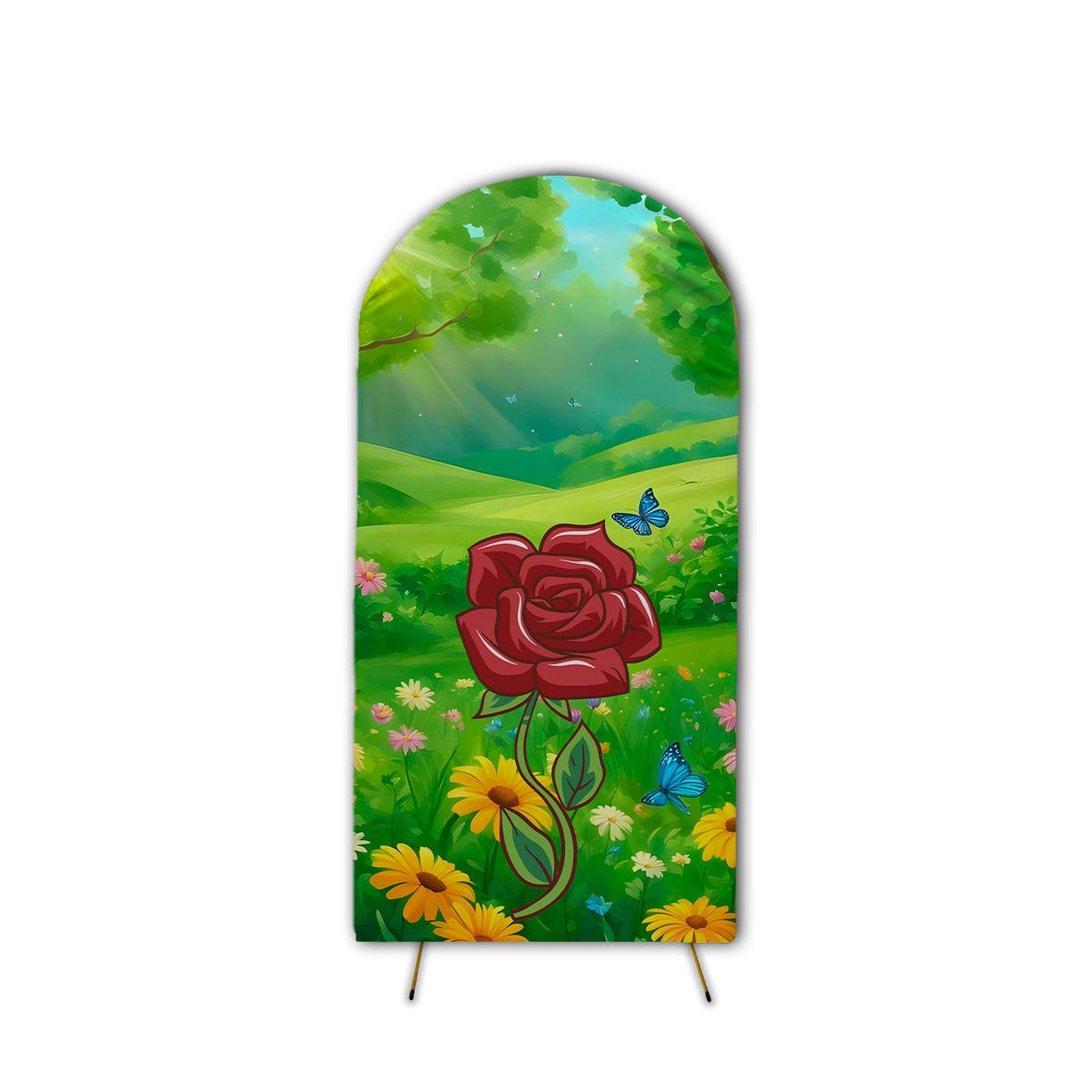 Capa de Painel Romano Veste Fácil C/ Elástico Tema Jardim Encantado 9 ...