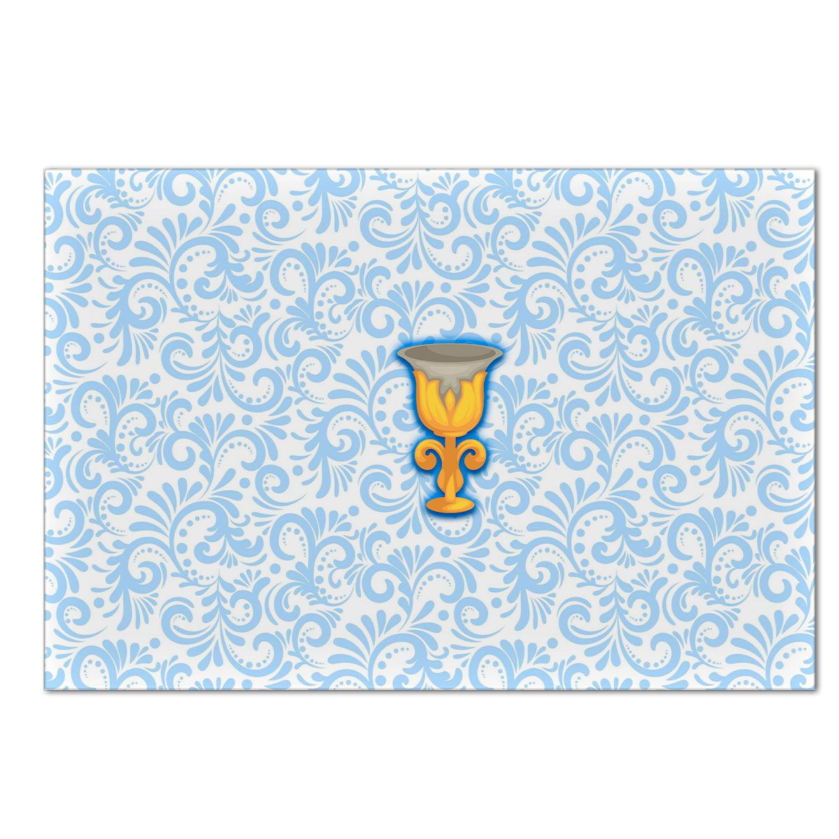 Painel Retangular Horizontal 2,20x1,50 Tema Realeza Azul 2 | ESTAMPARIA NET