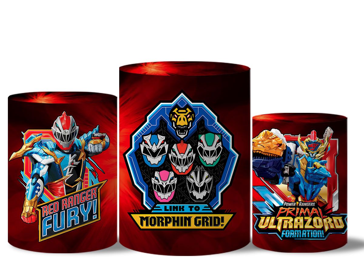 Trio Capas Cilindros Veste Fácil Power Rangers | ESTAMPARIA NET