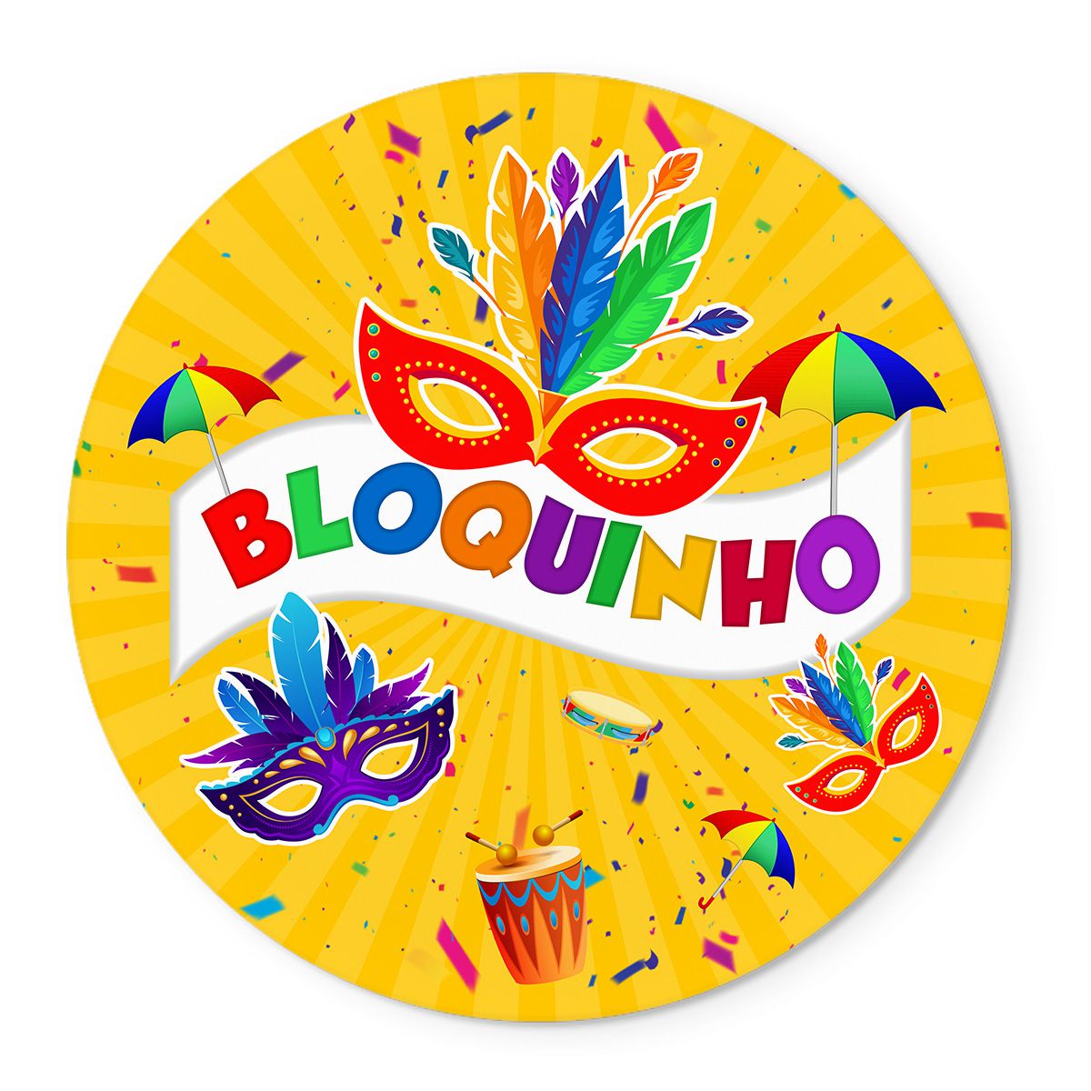 Painel Temático Carnaval Bloquinho Veste Fácil C/ Elástico | ESTAMPARIA NET