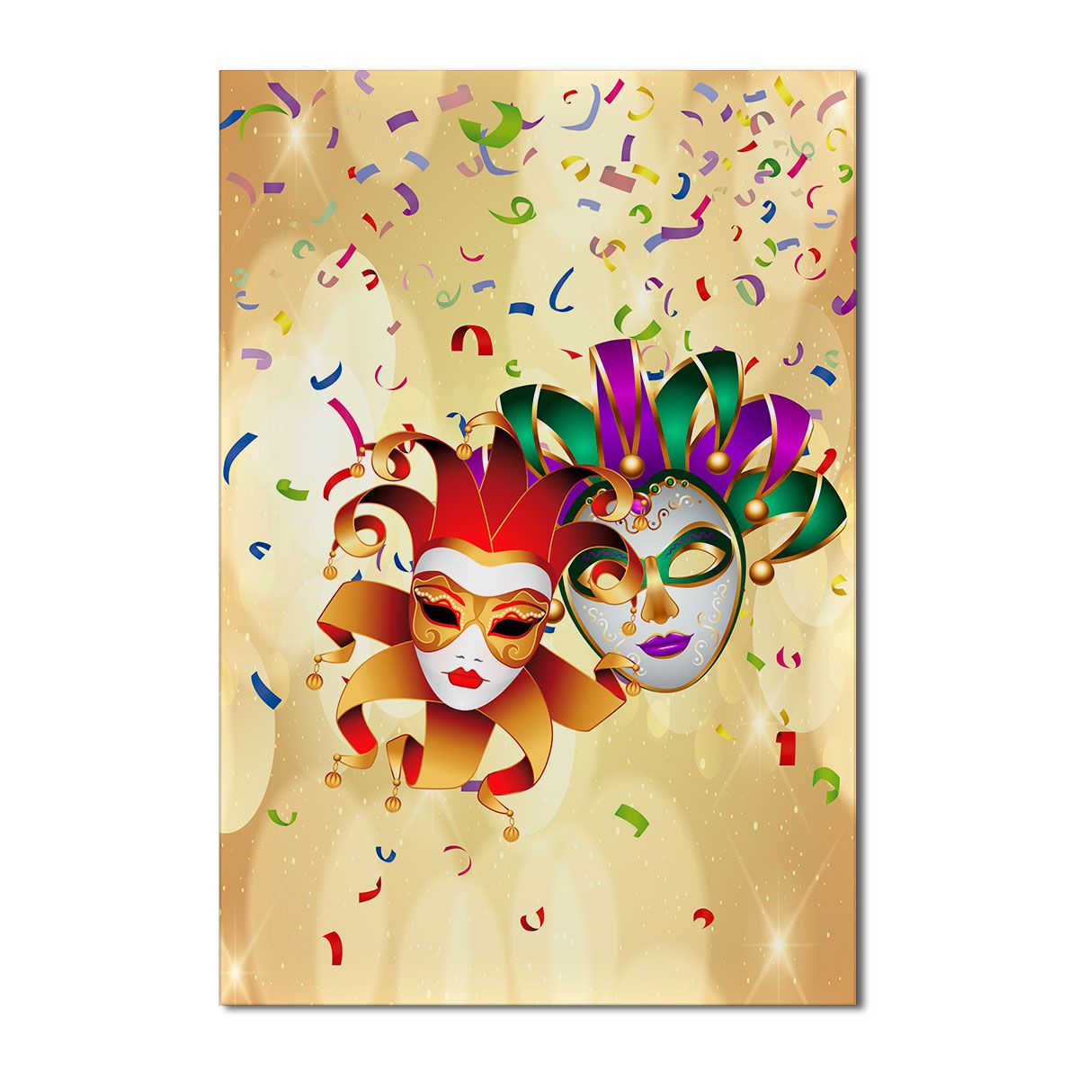 Painel Festa Retangular Carnaval Dourado | ESTAMPARIA NET